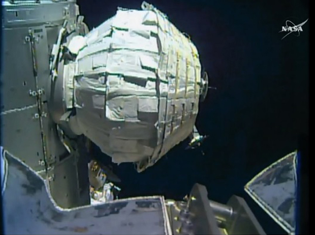 NASA successfully deploys space station's inflatable room