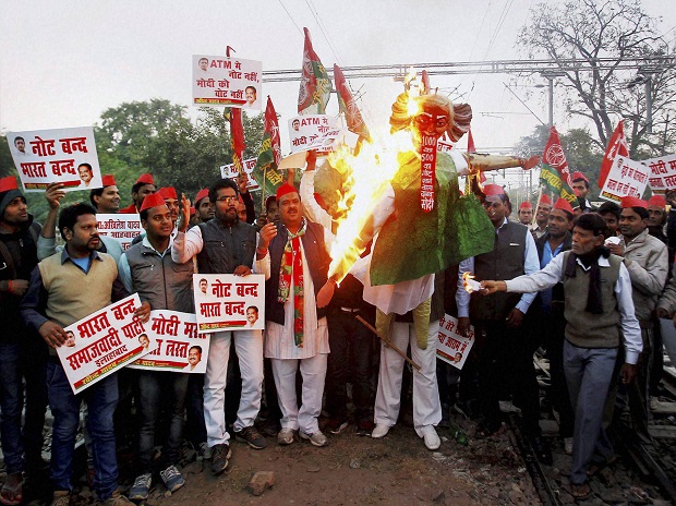 Cong, Left parties protest over demonetisation in Telangana | Business ...
