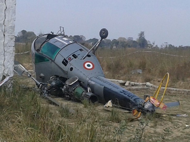 IAF chopper Chetak topples during training sortie near Allahabad