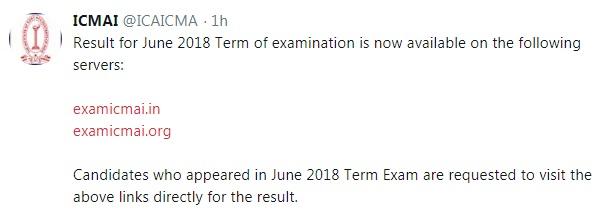 ICMAI CMA 2018 result declared: Here's how to download your results