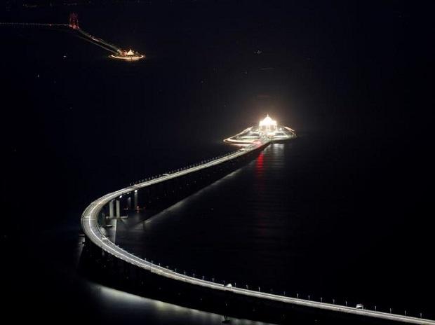 In pics: World's longest sea crossing bridge opens to public in China ...