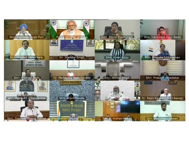 Coronavirus impact: PM Modi chairs Cabinet meeting via video ...