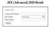 JEE advanced results 2020 declared: Check toppers' list, cut off ...
