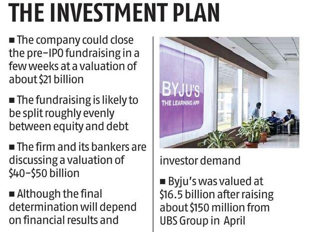 Byju's in talks to raise up to $600 million ahead of IPO next year ...