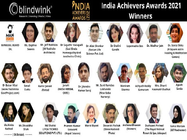 Blindwink honors the Winners of India Achievers Awards - 2021