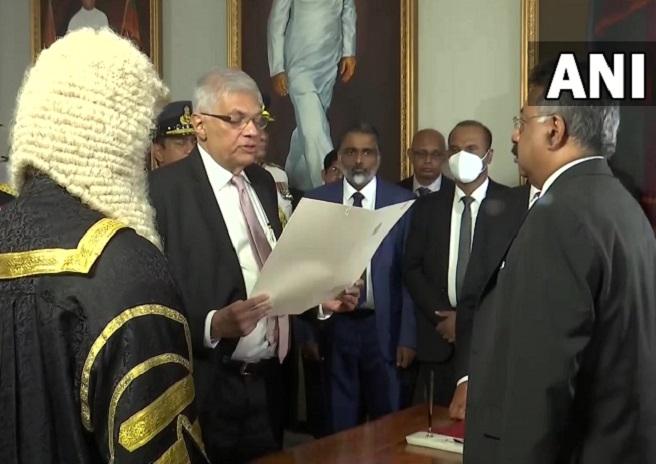 Ranil Wickremesinghe sworn in as the eighth president of Sri Lanka