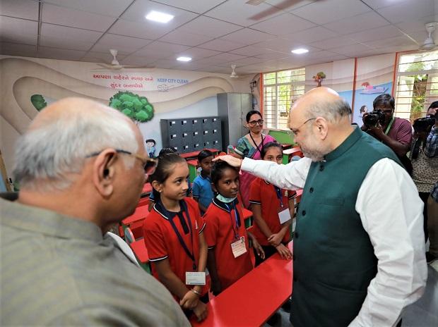 Gujarat: Shah inaugurates 4 'smart schools', takes swipe at AAP's ...