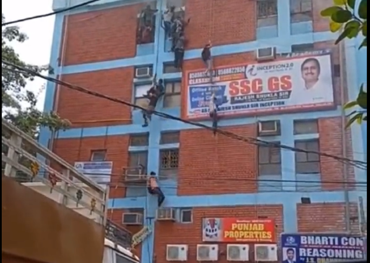 Coaching centre fire: Students stage protest, block road demanding ...