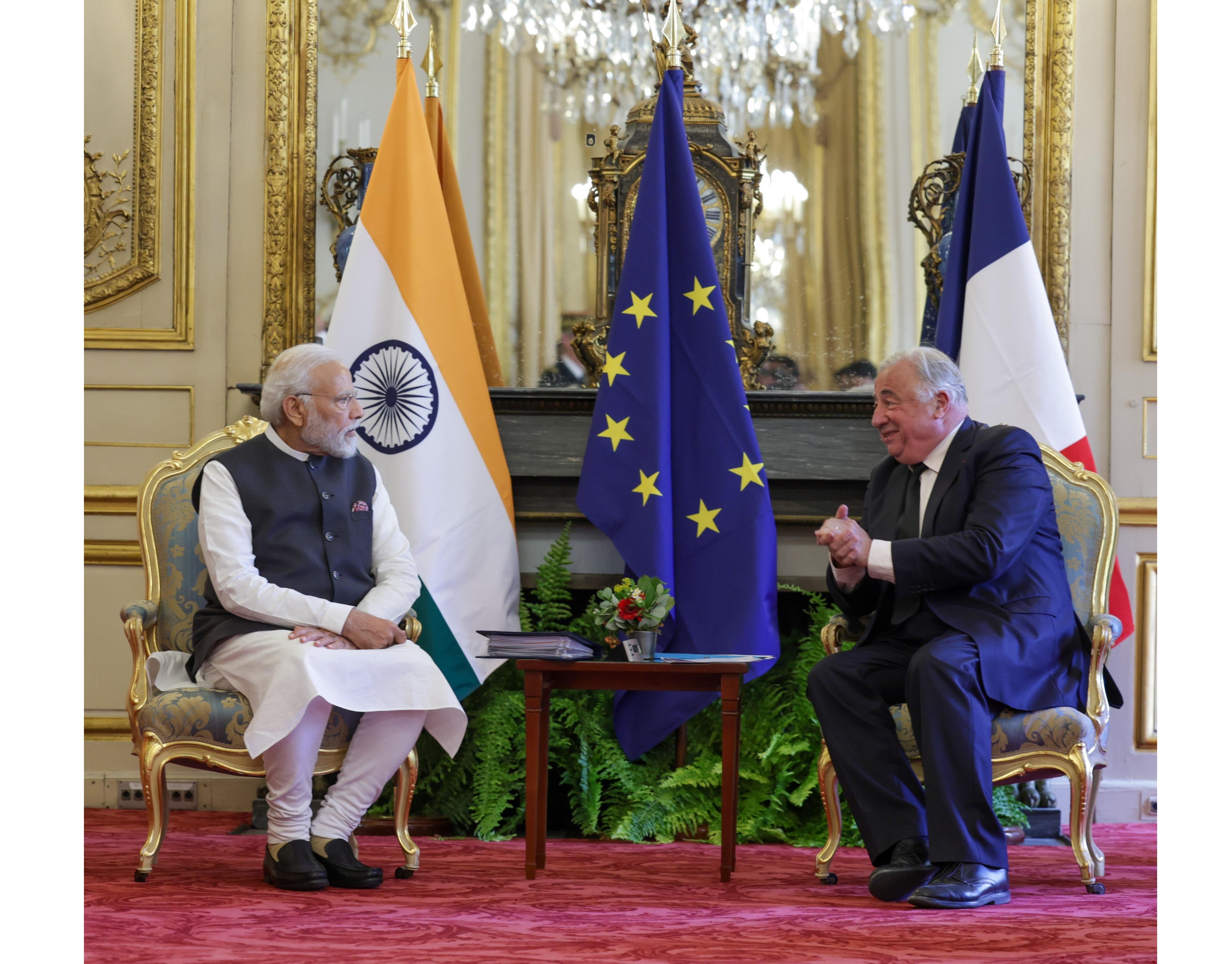 PM Modi holds 'fruitful' meetings with French counterpart, Senate President | World News ...