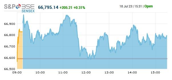 Sensex ends choppy day 205 pts up; Nifty below 19,750; IT index sole gainer