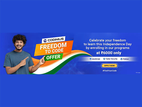 Find your #FreedomToCode with Codinius' Special Independence Day Offers on Python, Java Script ...