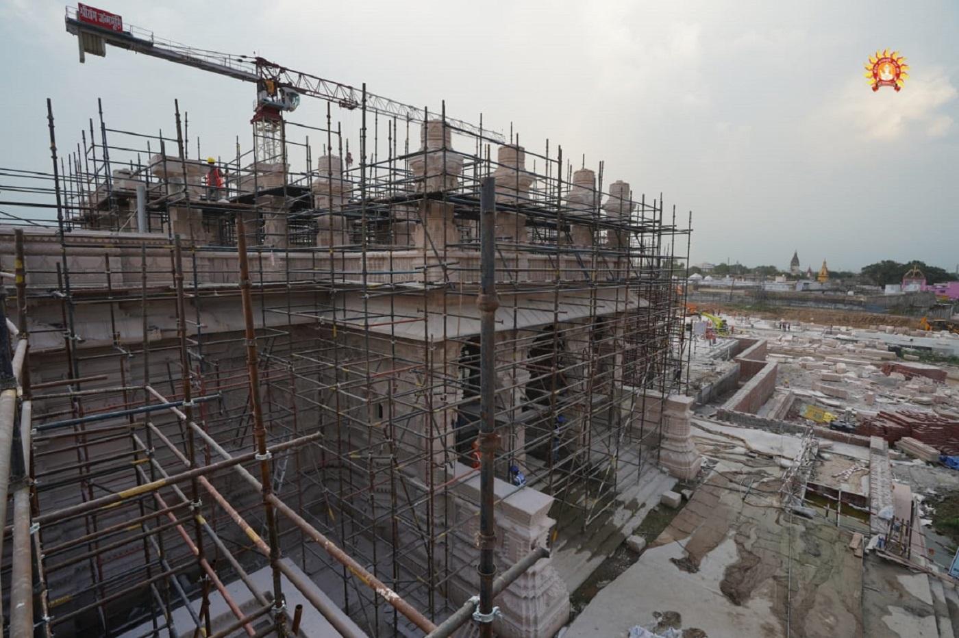 Ram Janmbhoomi Trust shares photos of under-construction Ram Temple in ...