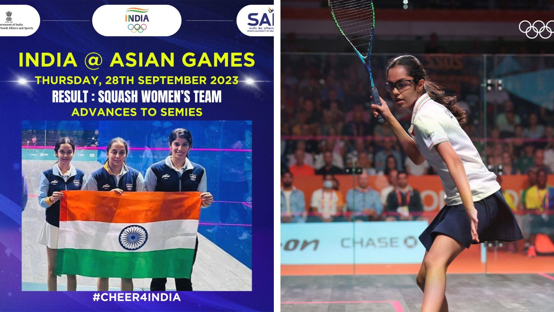 Asian Games 2023: India pairs enter mixed doubles quarterfinals in squash | Asian Games News ...