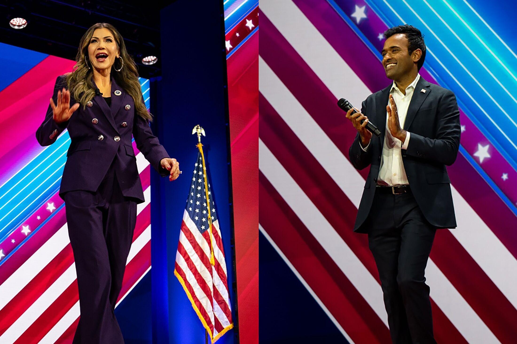 Kristi Noem, Vivek Ramaswamy top contenders for Trump's running mate | World News - Business ...