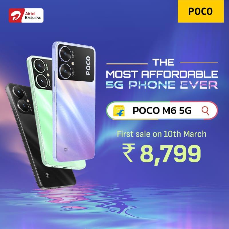 Poco M6 5G with Airtel prepaid bundle starts at Rs 8799: Know offer ...