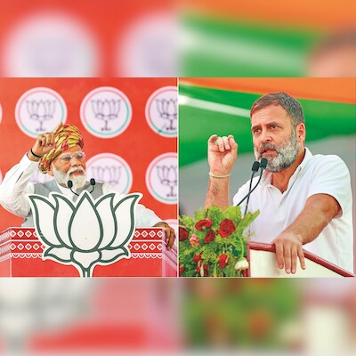 PM Modi hits out at Congress party, calls it 'mureed' of Pakistan | Lok ...