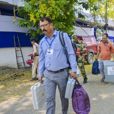LS polls: MLA breaks EVM, attacks polling officer inside booth in Odisha | Lok Sabha Elections ...