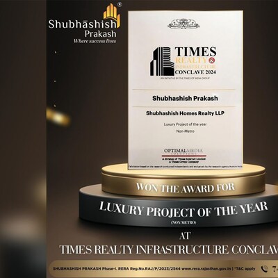 Shubhashish Homes honoured with the 'Luxury Project of the Year' Award ...