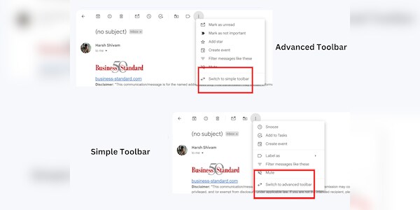 Google offers an option to simplify toolbar on Gmail for web: How it works | Tech News ...