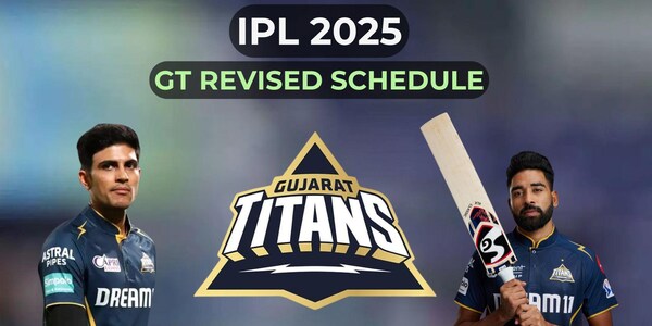 IPL 2025 revised schedule: GT matches timetable, live time, streaming ...