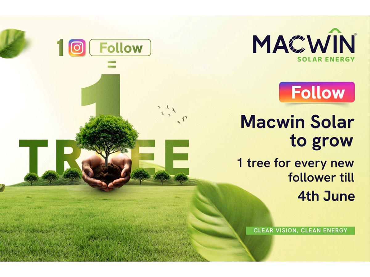 Macwin Solar Energy Launches "One Follow, One Tree" Campaign to Celebrate World Environment Day
