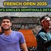 French Open 2025: Men's singles semifinals date, time, live streaming | Other Sports News ...