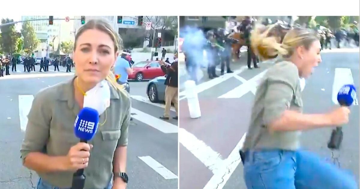 Australian journalist shot while reporting live on LA protest. WATCH ...