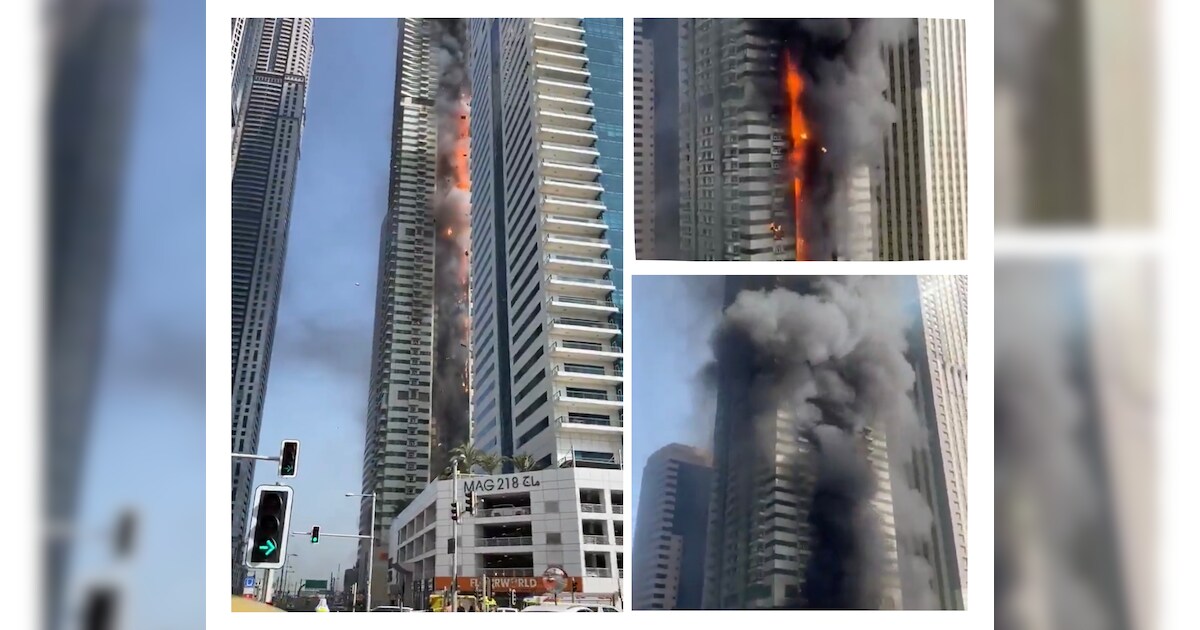 Viral video: 67-storey Dubai Marina Tower catches fire, 3,820 evacuated | World News - Business ...