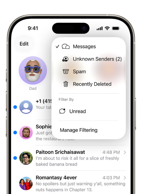 Apple iOS 26 to bring spam filter for iMessage and unwanted texts ...
