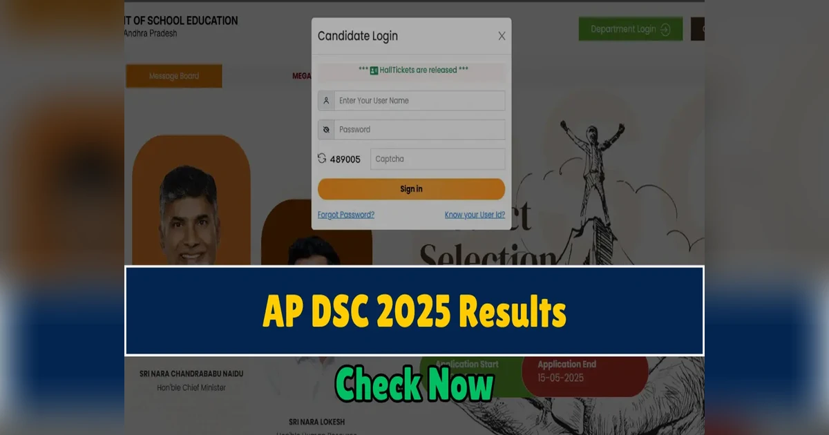 AP DSC results 2025 declared at apdsc.apcfss.in, check scorecard & more ...