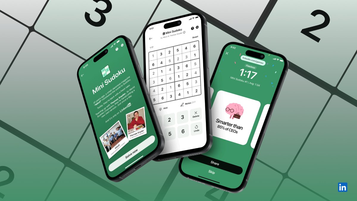 LinkedIn and Nikoli bring a twist to Sudoku with bite-sized daily puzzles | Tech News - Business ...