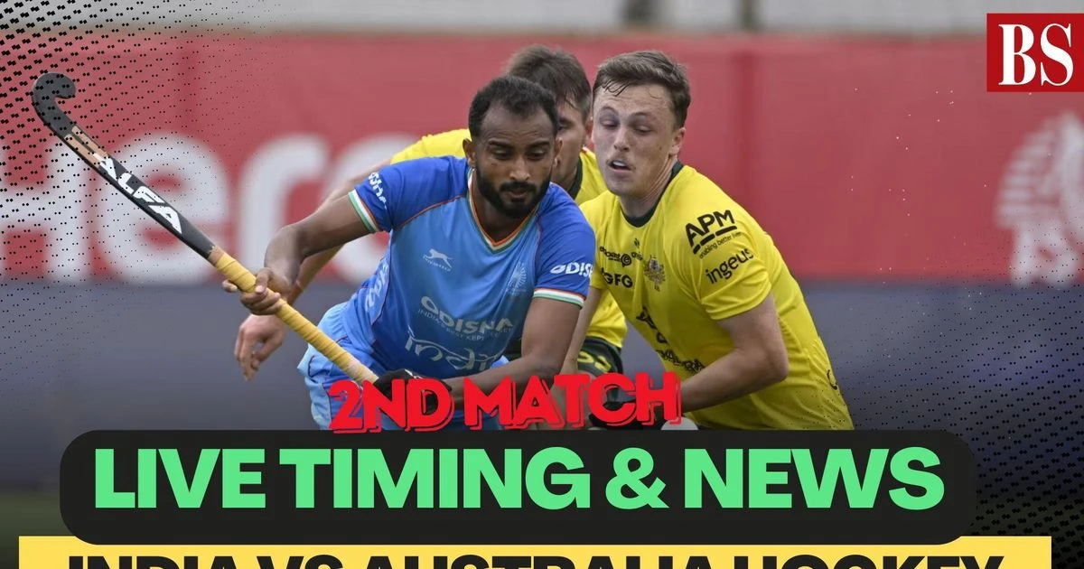 India vs Australia hockey: 2nd match live time, streaming, telecast ...