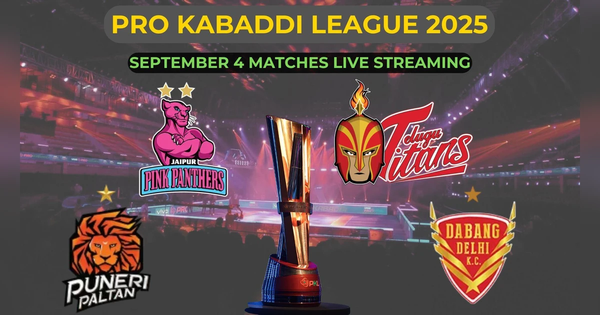 PKL 2025 live streaming: Kabaddi match list today, timings, telecast | Pro Kabaddi League 2025 ...