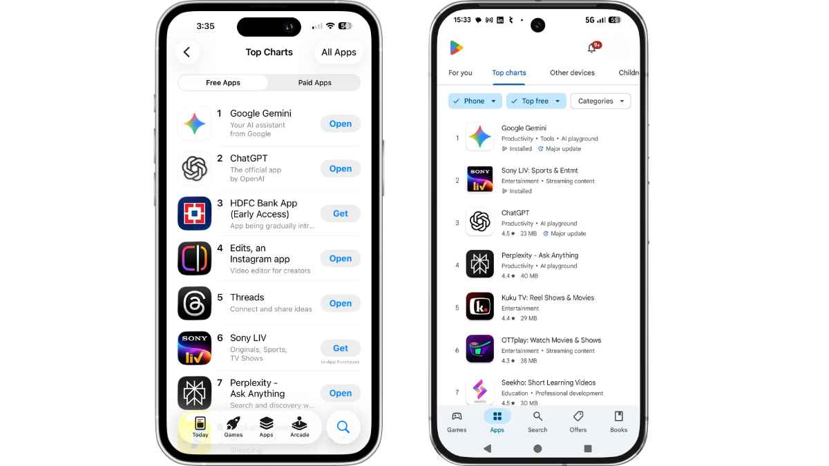 Nano Banana trends push Gemini to lead position on Apple, Google app stores | Tech News ...