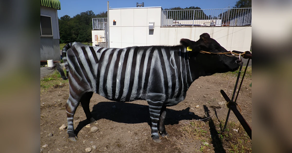 What happens when you paint cows like zebras? Discover Less bug bites ...