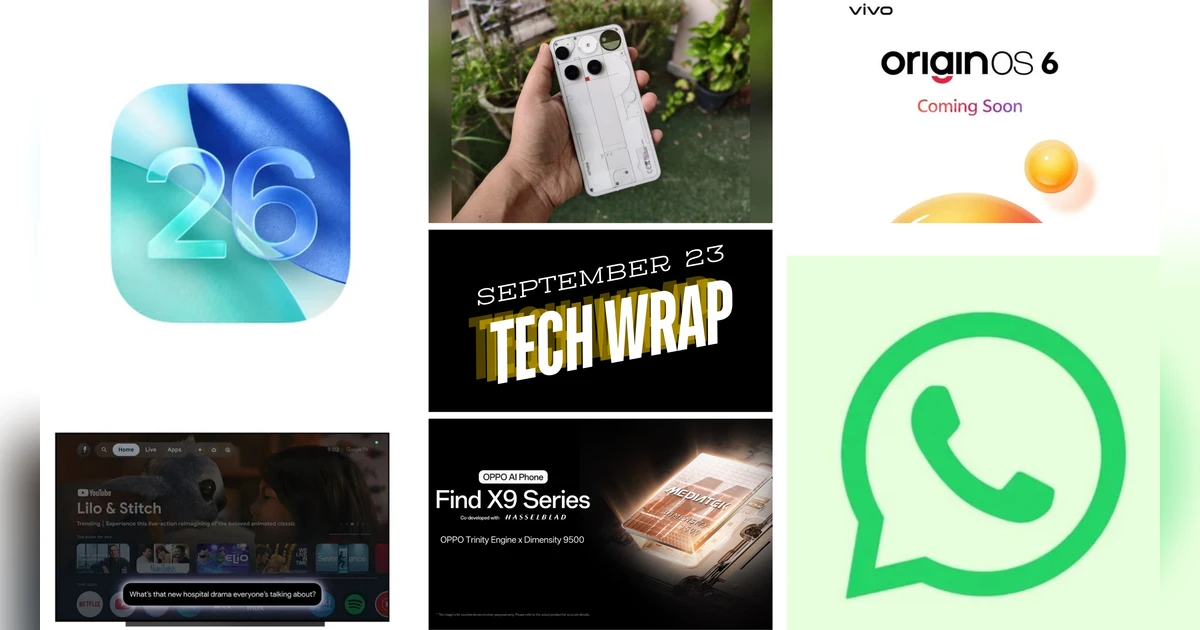 Tech Wrap Sept 23: iOS 26 dev beta, Gemini AI on Google TV, Vivo OriginOS 6 | Tech News ...