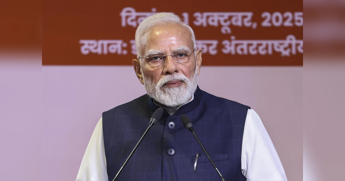 PM unveils ₹100 coin and stamp with first depiction of Bharat Mata ...