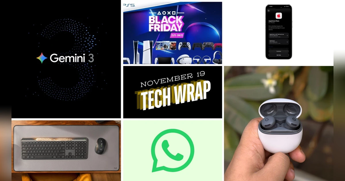 Tech Wrap Nov 19: Google Gemini 3, AppleCare+ plans, Logitech new keyboard | Tech News ...