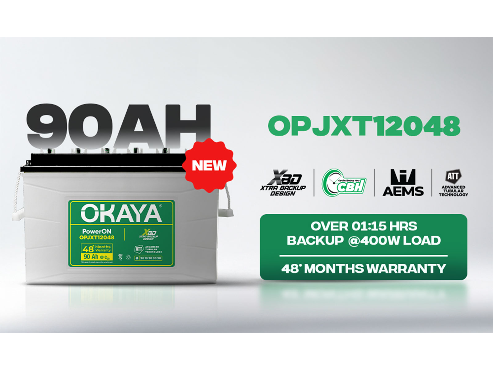 Okaya Introduces JXT 90Ah Inverter Battery, a New Innovation in Jumbo ...