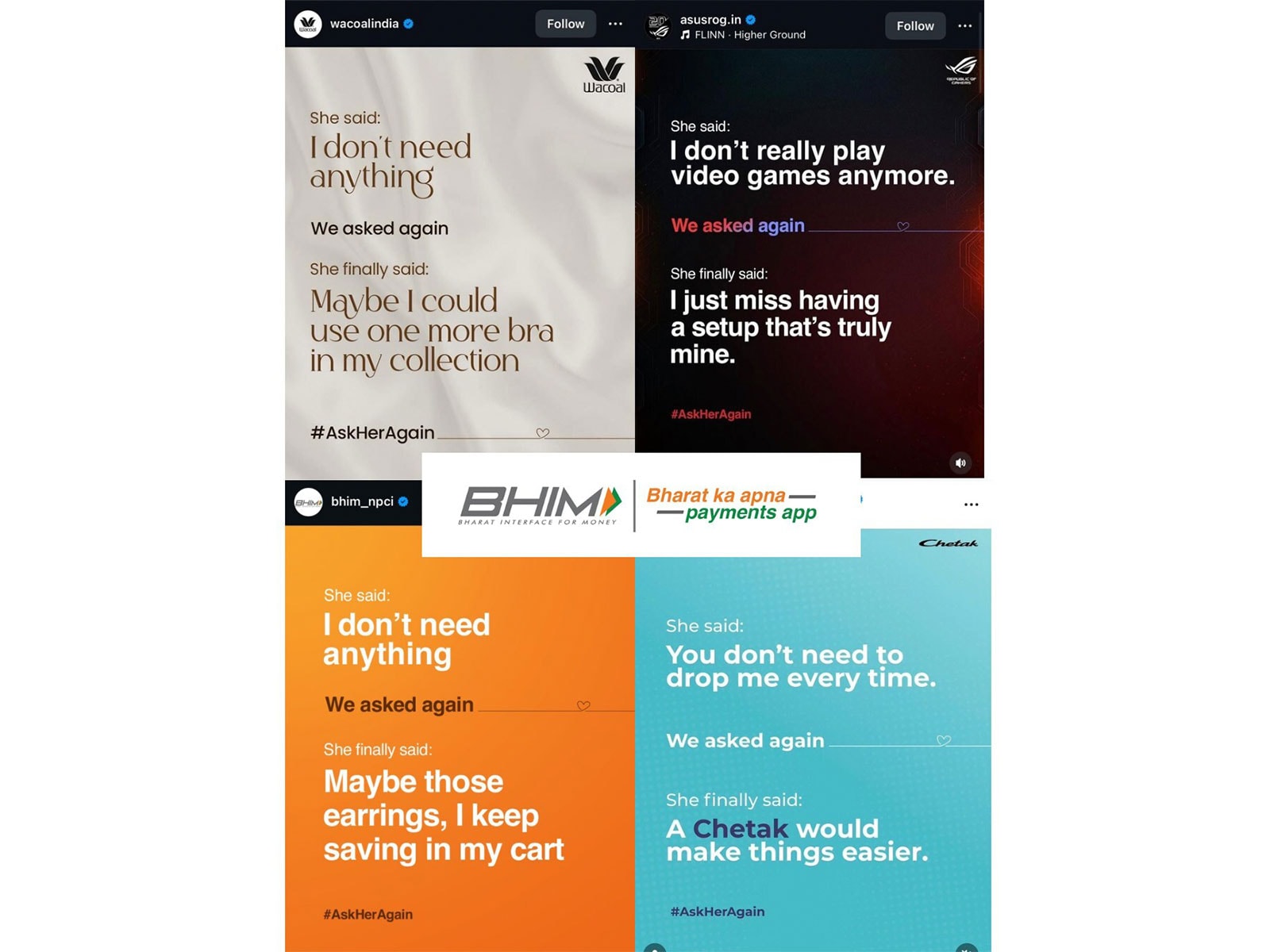 BHIM App Encourages India to #AskHerAgain This Mother's Day