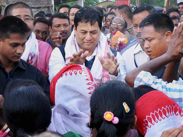 Pro-talk ULFA leader Anup Chetia meets Chief Minister Sarbananda Sonowal
