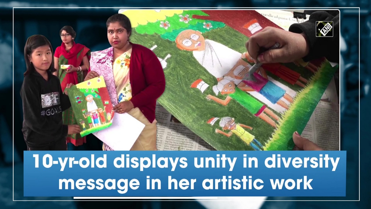 10-yr-old displays unity in diversity message in her artistic work