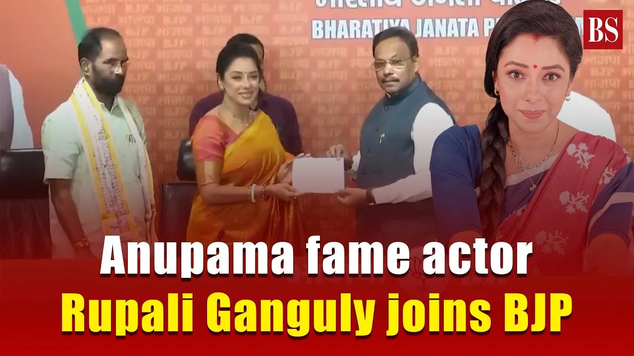 Actress Rupali Ganguly joins BJP at the party headquarters in Delhi