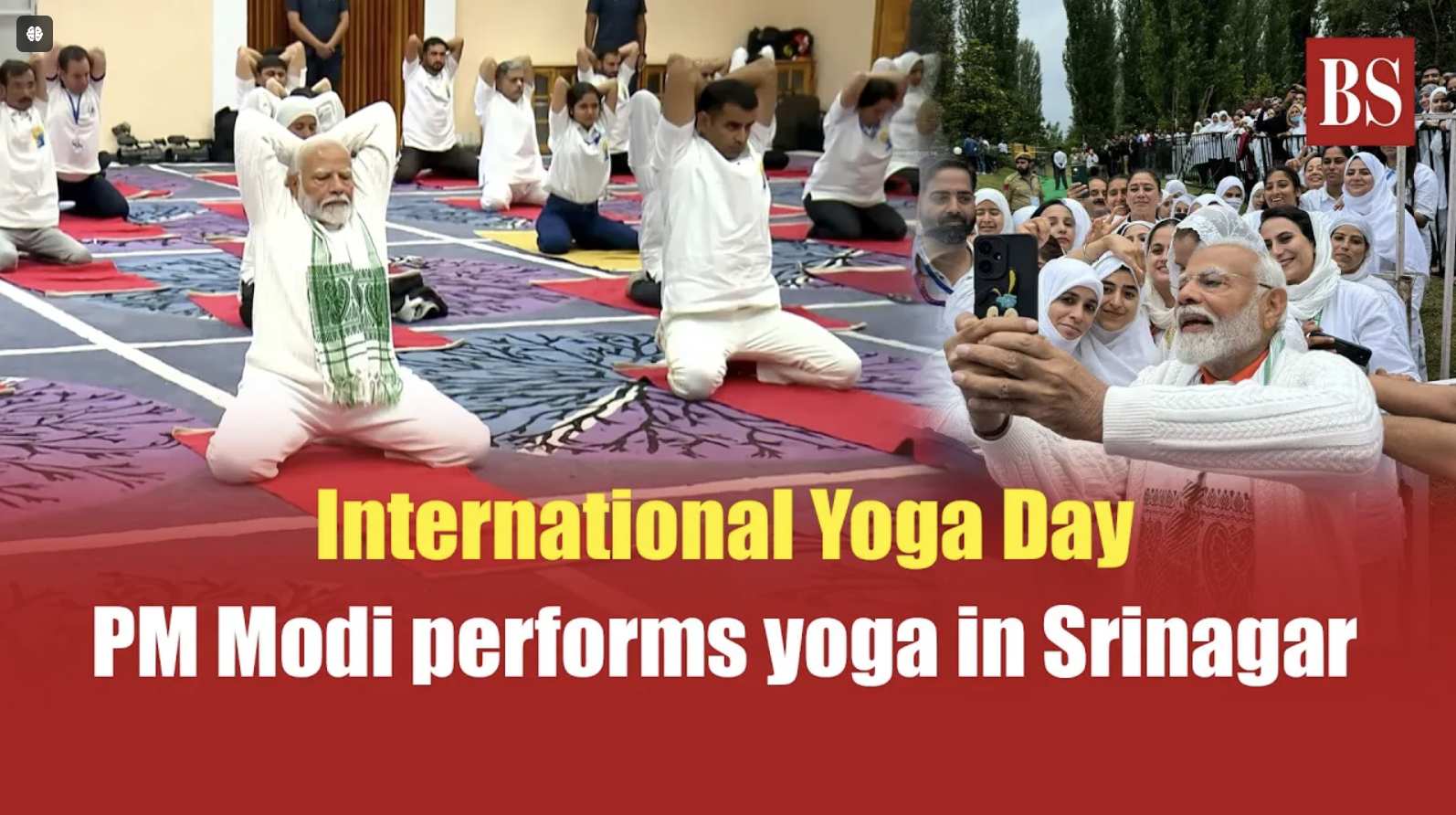 International Yoga Day | PM Modi performs yoga in J&K's Srinagar