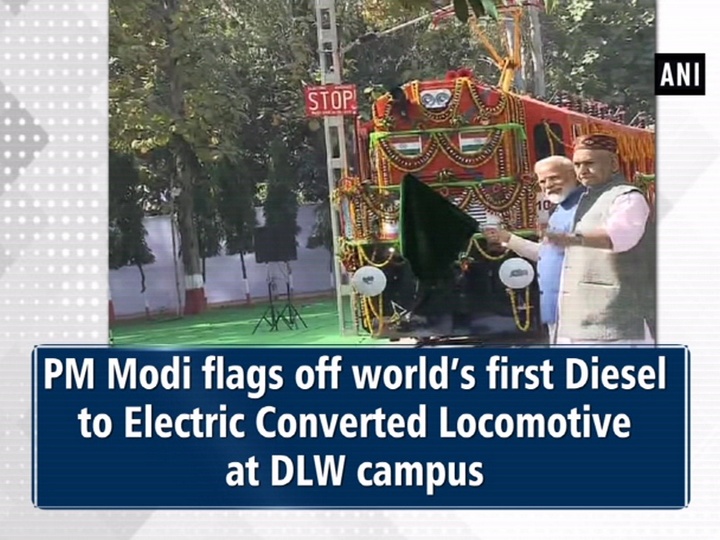 PM Modi flags off world's first Diesel to Electric Converted Locomotive ...