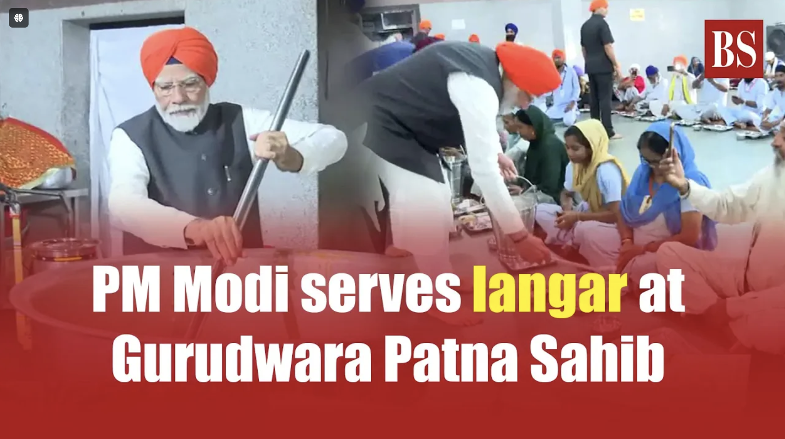 PM Modi serves langar at Gurudwara Patna Sahib