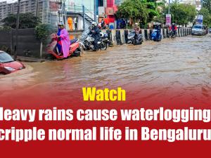 Watch: Heavy rains cause waterlogging, cripple normal life in Bengaluru