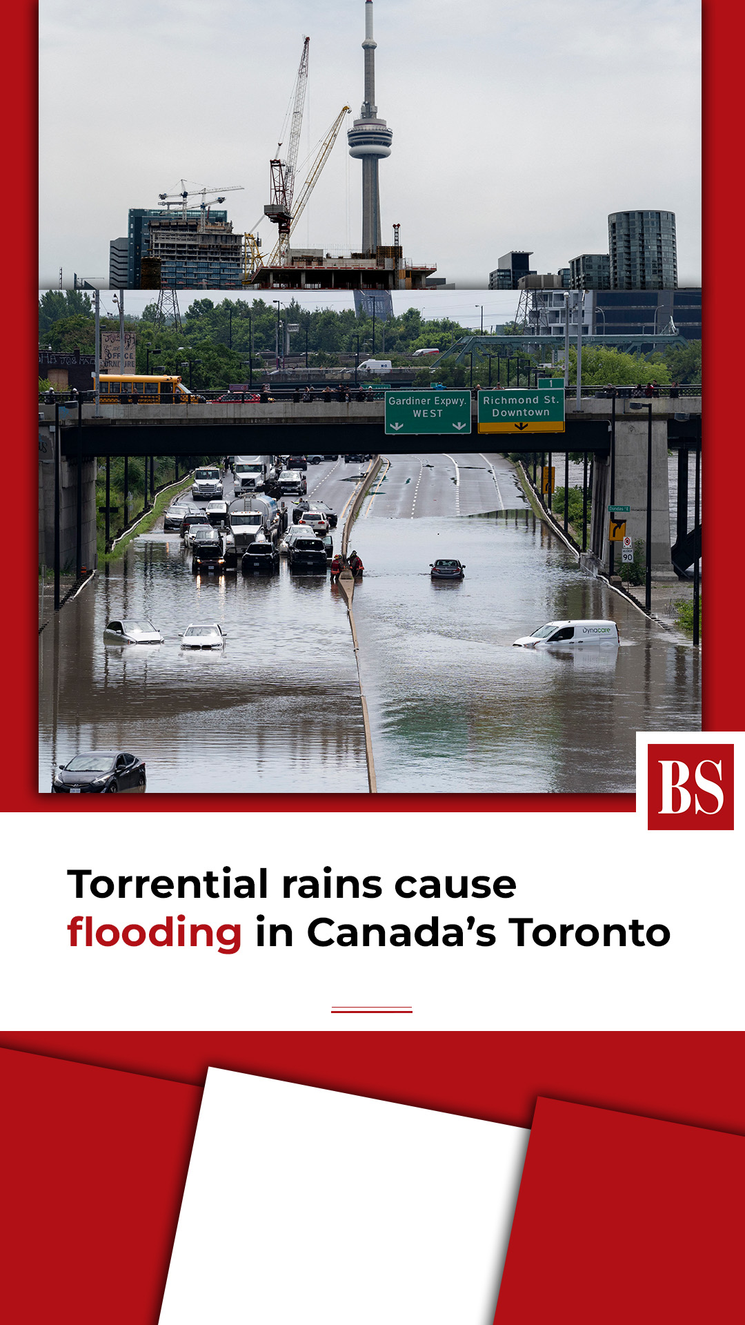 Torrential rains cause flooding in Canada's Toronto